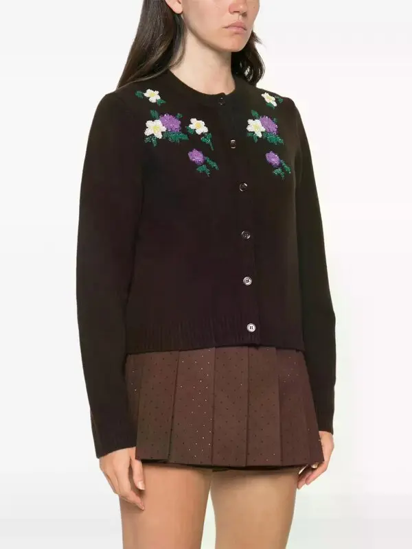 Maje Floral-beaded Cardigan