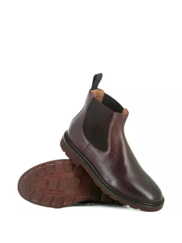 HENDERSON BARACCO Elasticated-panel Leather Boots