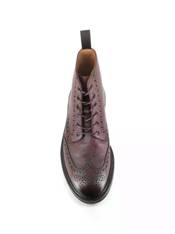 HENDERSON BARACCO Brogue-detail Leather Boots