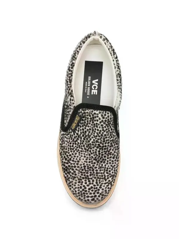 GOLDEN GOOSE Vce Animal-print Slip-on Sneakers