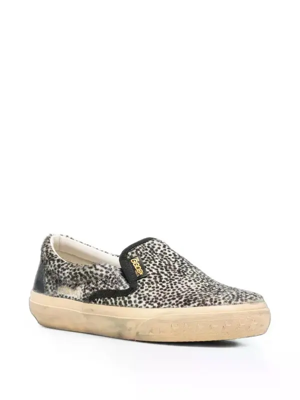 GOLDEN GOOSE Vce Animal-print Slip-on Sneakers