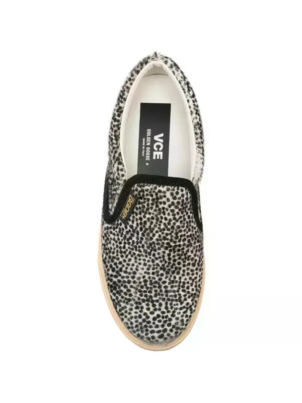 GOLDEN GOOSE Vce Animal-print Slip-on Sneakers