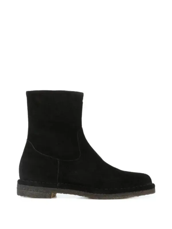 DEL CARLO Suede Ankle Boots - Black