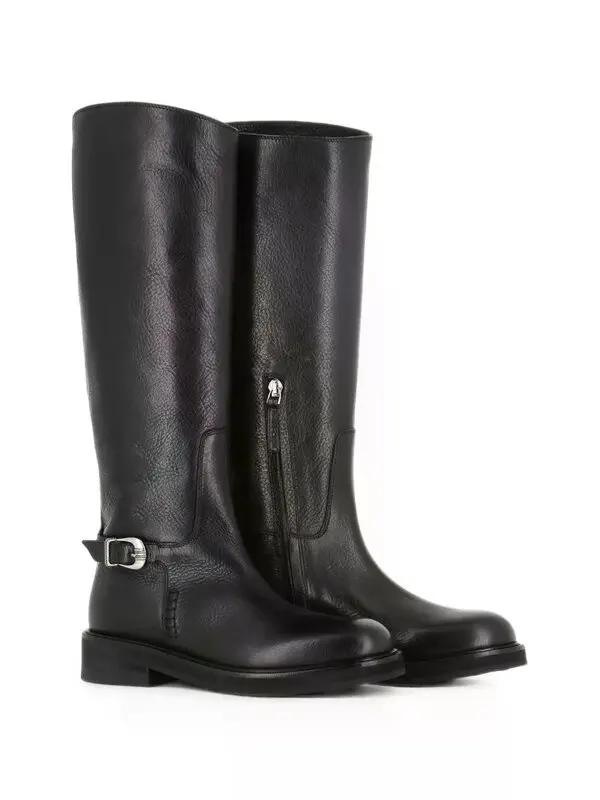 Sartore Buckled Leather Boots