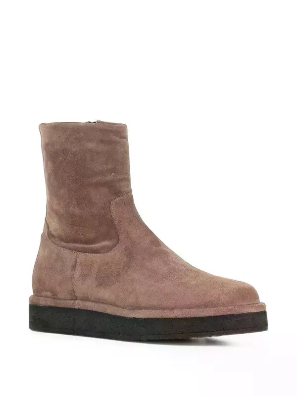 DEL CARLO Suede Platform Ankle Boots