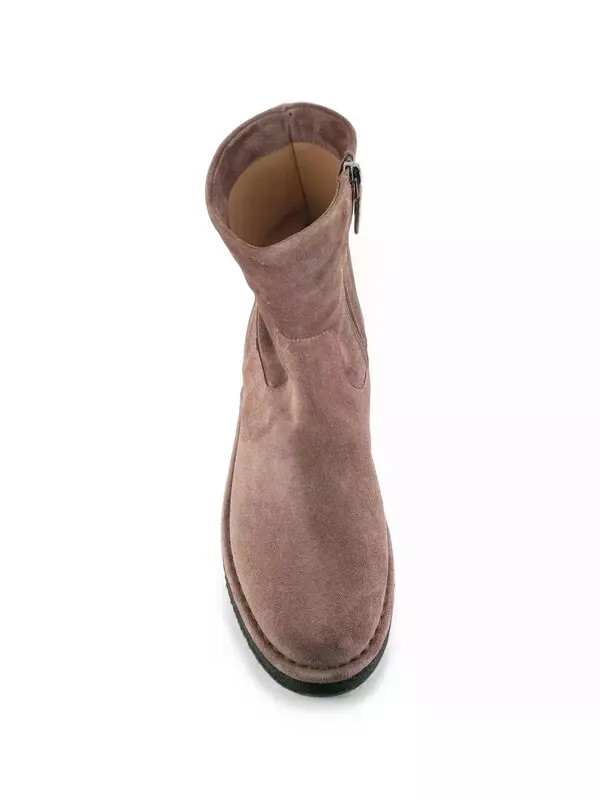 DEL CARLO Suede Platform Ankle Boots
