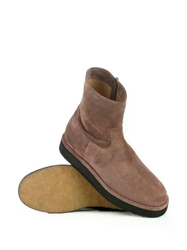 DEL CARLO Suede Platform Ankle Boots