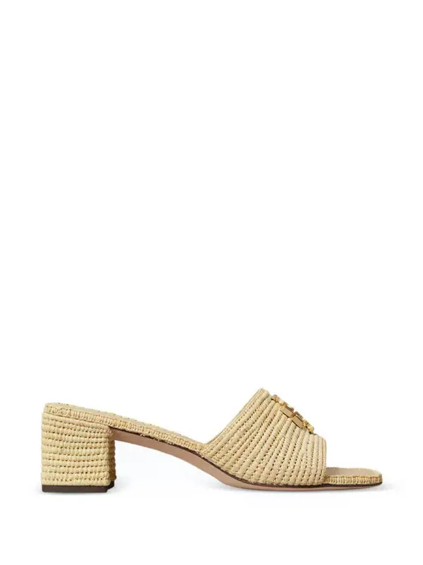 Tory Burch Eleanor Raffia Heeled Sandals