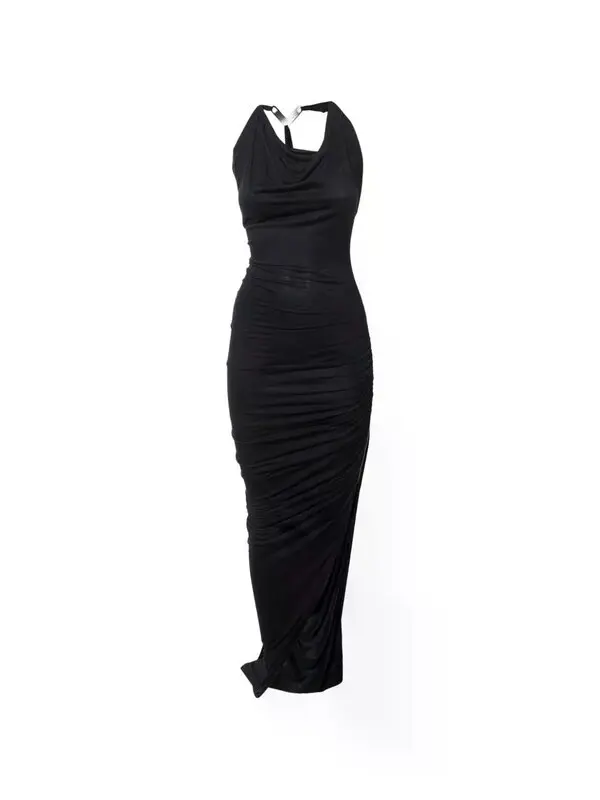 Rick Owens Ruched Jersey Maxi Dress