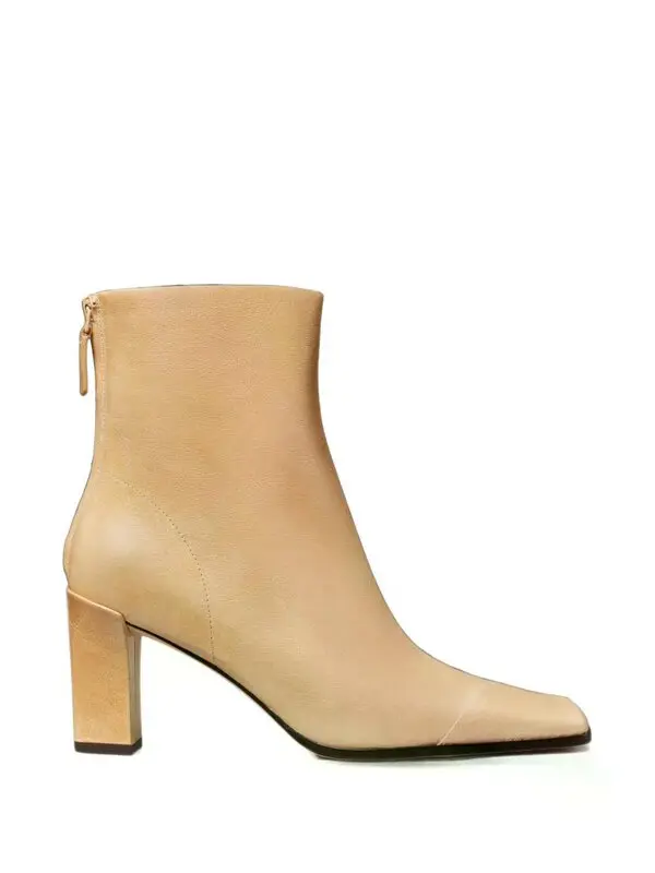 Tory Burch Asymmetric Cap-toe Ankle Boots - Neutrals