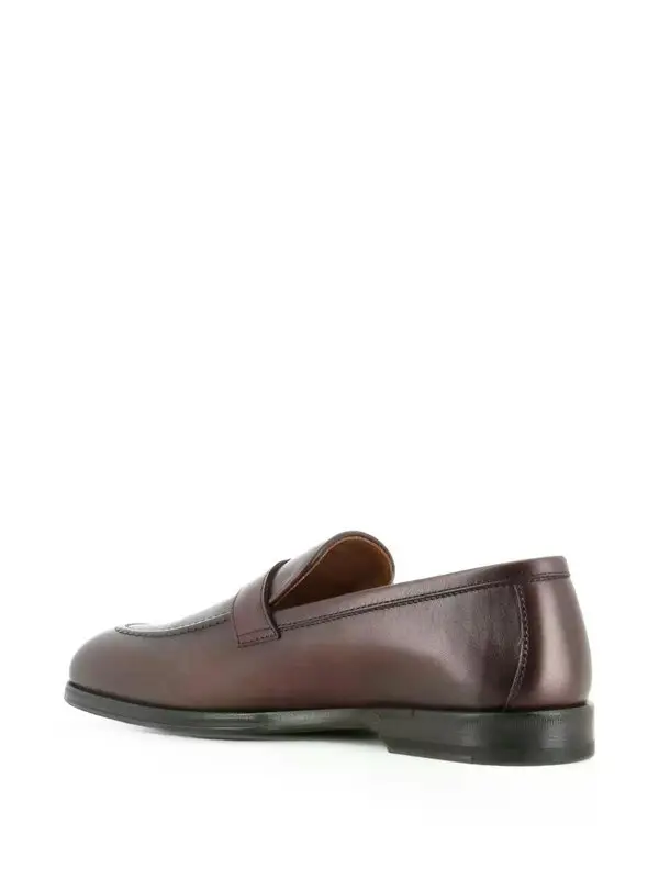 HENDERSON BARACCO Buckle-strap Leather Loafers - Brown