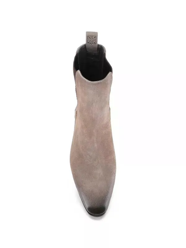 PANTANETTI Burnished-effect Suede Chelsea Boots