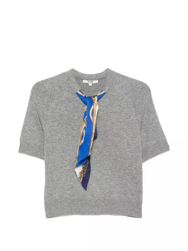 Maje Short-sleeve Sweater - Grey
