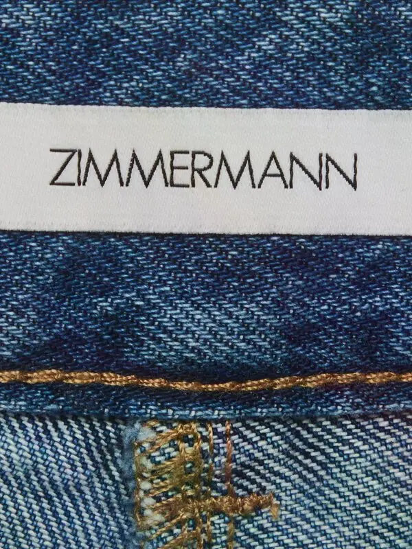 Zimmermann Panelled Wide-leg Denim Shorts
