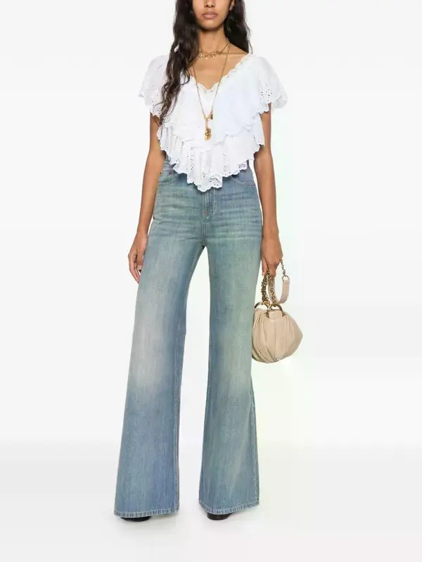 Chloé High-rise Wide-leg Denim Jeans - Blue