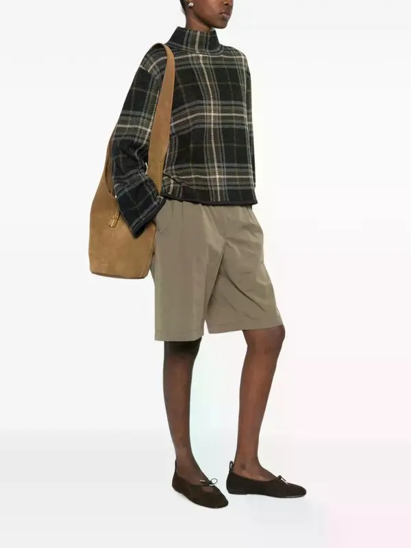 Eric Bompard Tartan Mock-neck Sweater