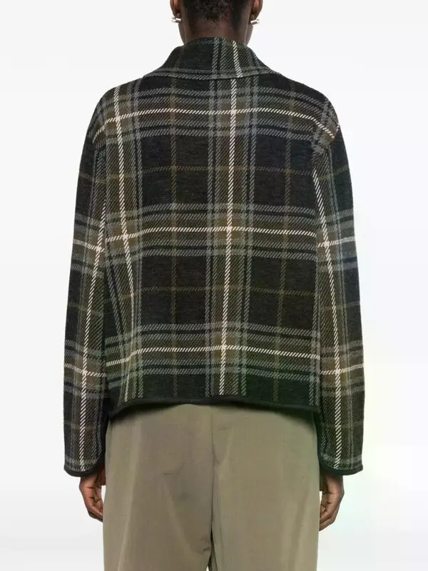 Eric Bompard Tartan Mock-neck Sweater