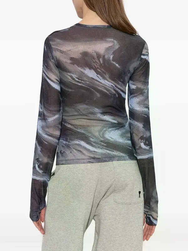 Adidas Abstract-print Long-sleeve T-shirt