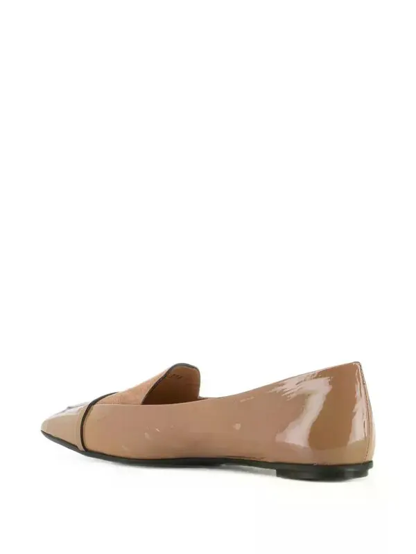 DEL CARLO Buckle-detail Pointed-toe Ballet Flats