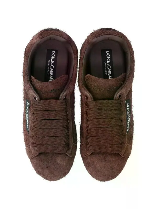 Dolce & Gabbana Split Leather Portofino Soft Sneakers