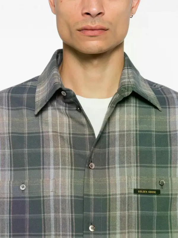 GOLDEN GOOSE Check-pattern Logo-patch Jacket
