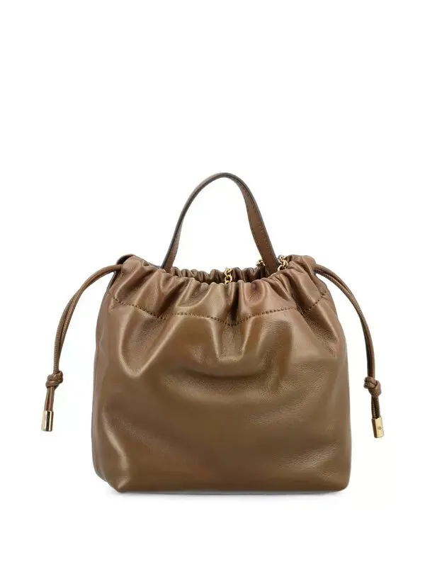 Chloé Mini Icons Shoulder Bag With Chain In Soft Leather - Brown
