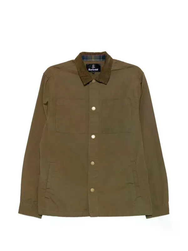 Barbour Corduroy-collar Overshirt - Green