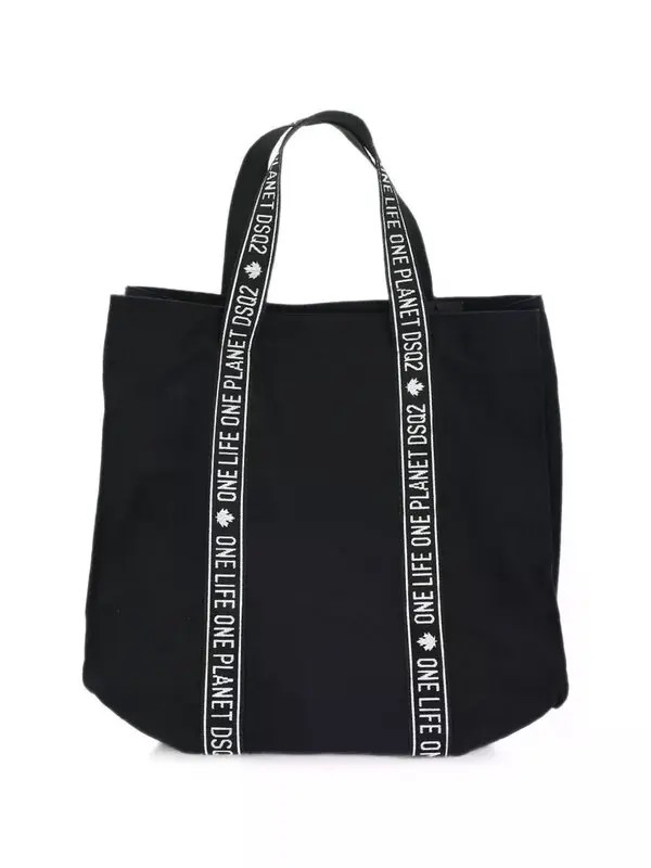 Dsquared2 One Life One Planet Logo-tape Tote Bag - Black