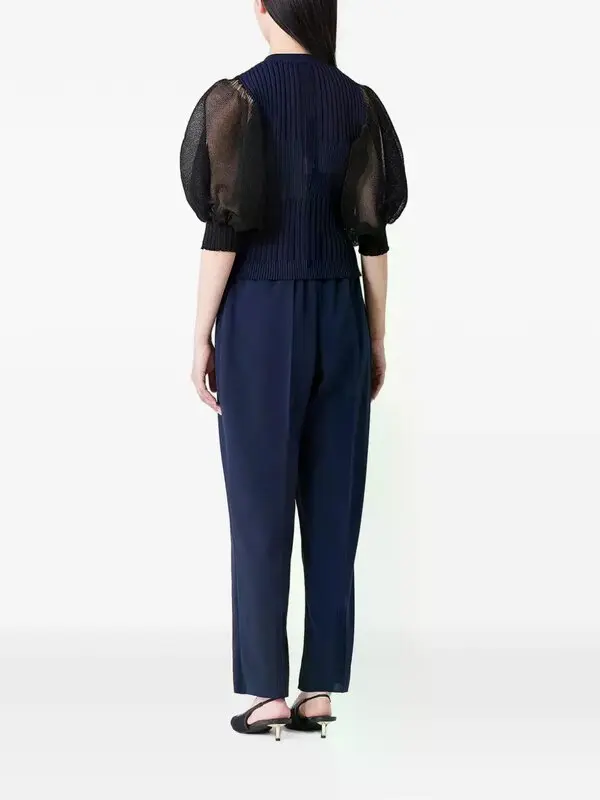 CFCL Ribbed Puff-sleeve Cardigan