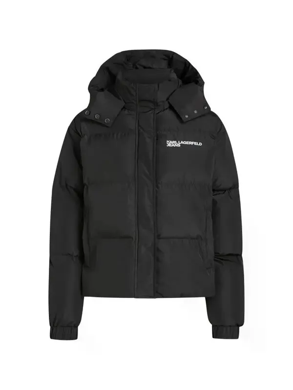 Karl Lagerfeld Logo-print Puffer Jacket - Black