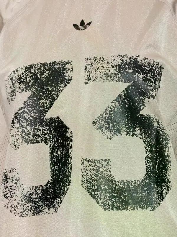 Adidas Number-print Mesh-panel T-shirt