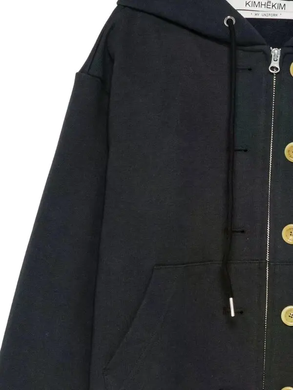 KIMHEKIM Ash-button Zip-up Hoodie