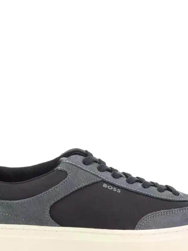 BOSS Kieran Suede-panelled Logo-print Sneakers