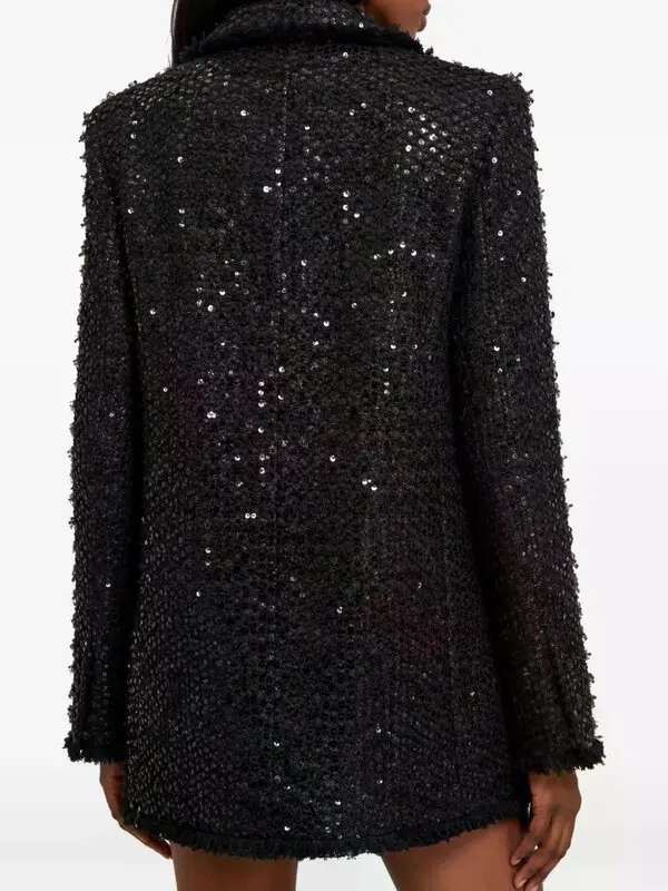 Philipp Plein Tweed Boyfriend's Fit Blazer Paillettes