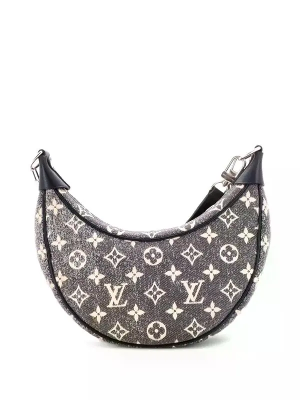 LOUIS VUITTON Monogram Jacquard Denim Hobo Bag - Black