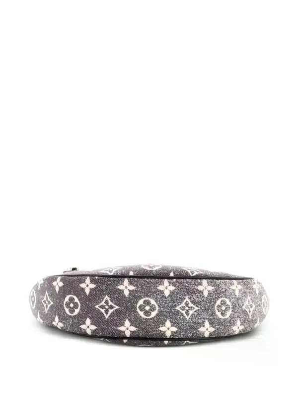 LOUIS VUITTON Monogram Jacquard Denim Hobo Bag - Black