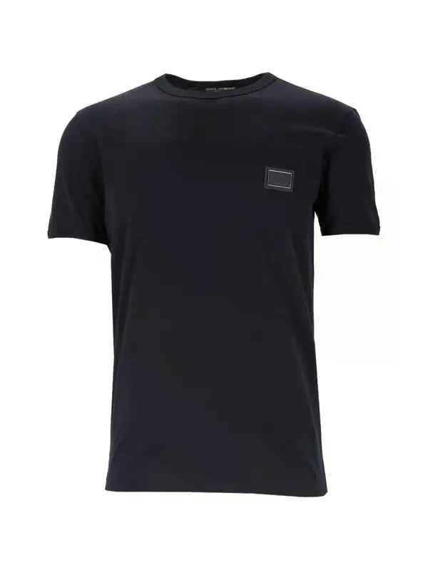 Dolce & Gabbana Cotton T-shirt With Logo Plate