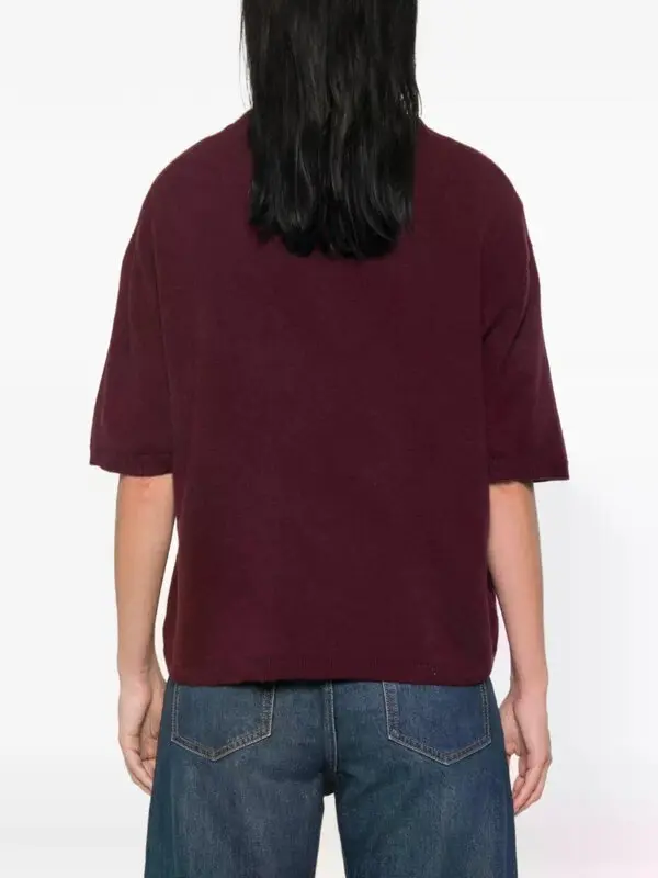 Soft Goat Cashmere T-shirt - Purple