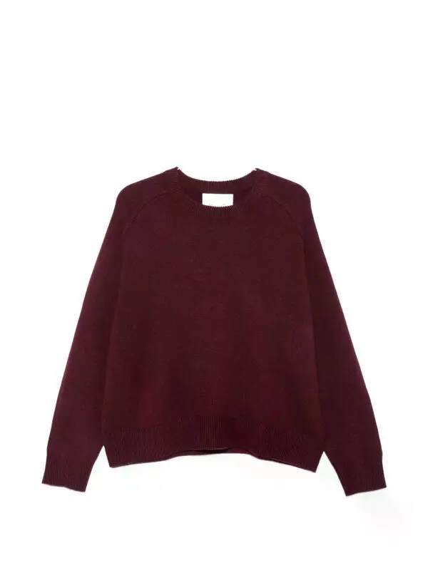 Soft Goat Raglan-sleeve Ribbed-trim Sweater