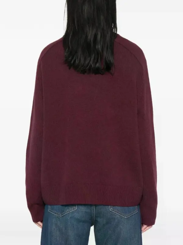 Soft Goat Raglan-sleeve Ribbed-trim Sweater