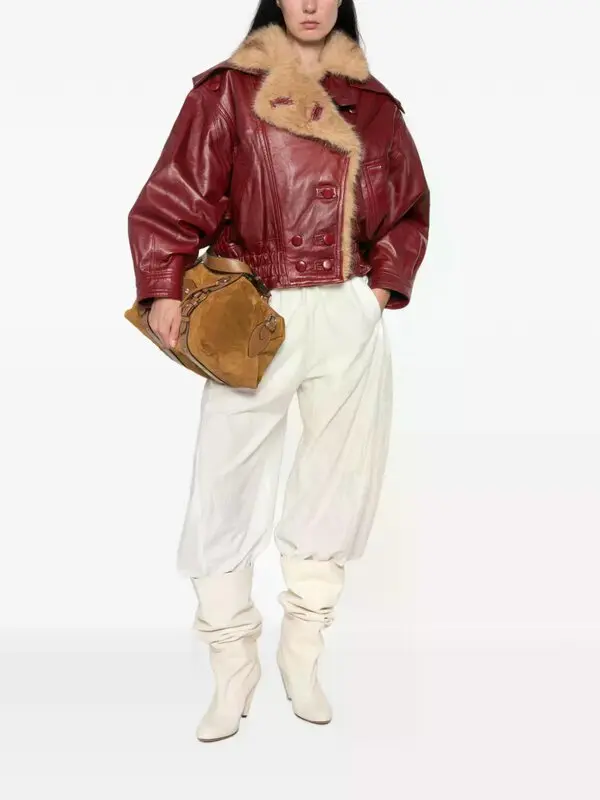 Isabel Marant Étoile Shearling-trim Leather Jacket