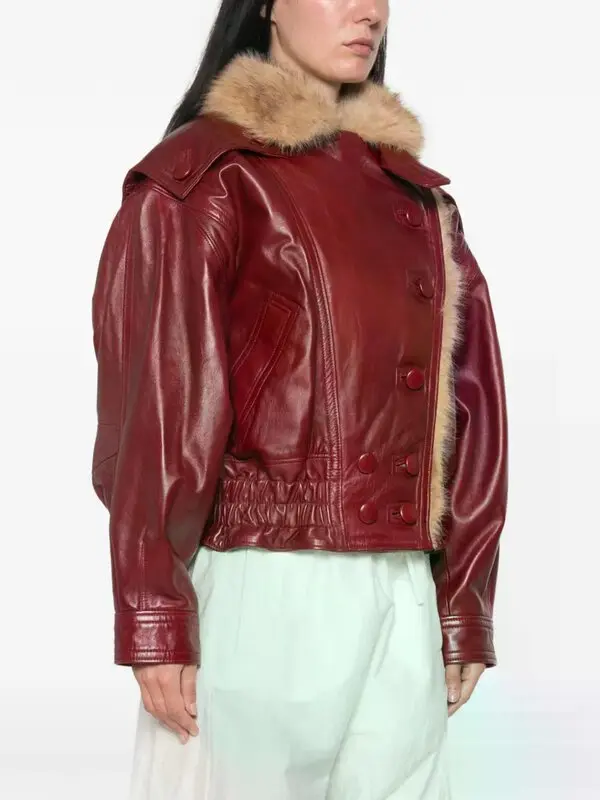 Isabel Marant Étoile Shearling-trim Leather Jacket