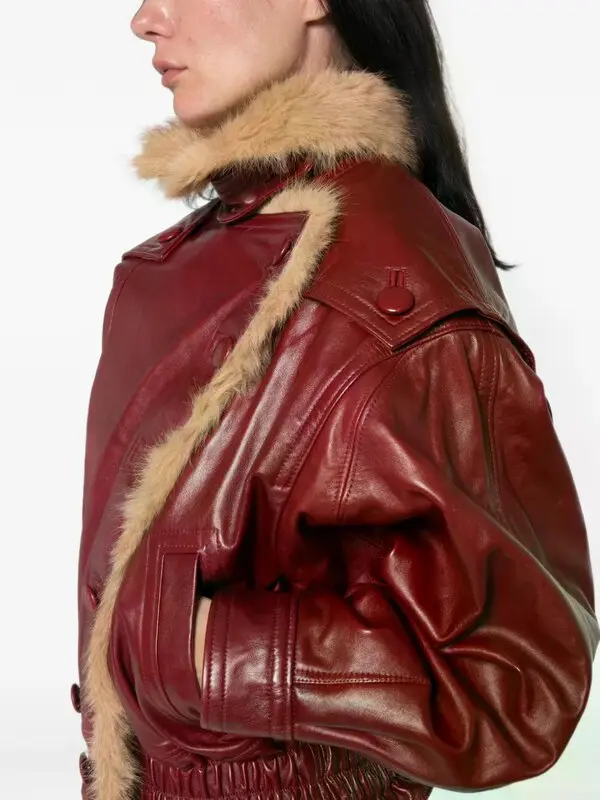 Isabel Marant Étoile Shearling-trim Leather Jacket