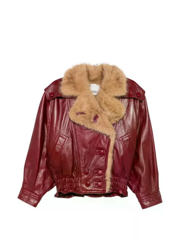 Isabel Marant Étoile Valina Leather Jacket - Red