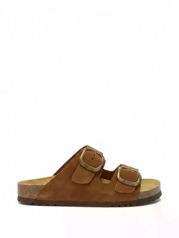 DR. SCHOLL'S SHOES Buckle-strap Suede Sandals - Brown