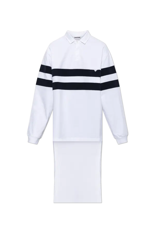 DARKPARK Cotton Polo Shirt ‘jill’ With Asymmetric Cut - White