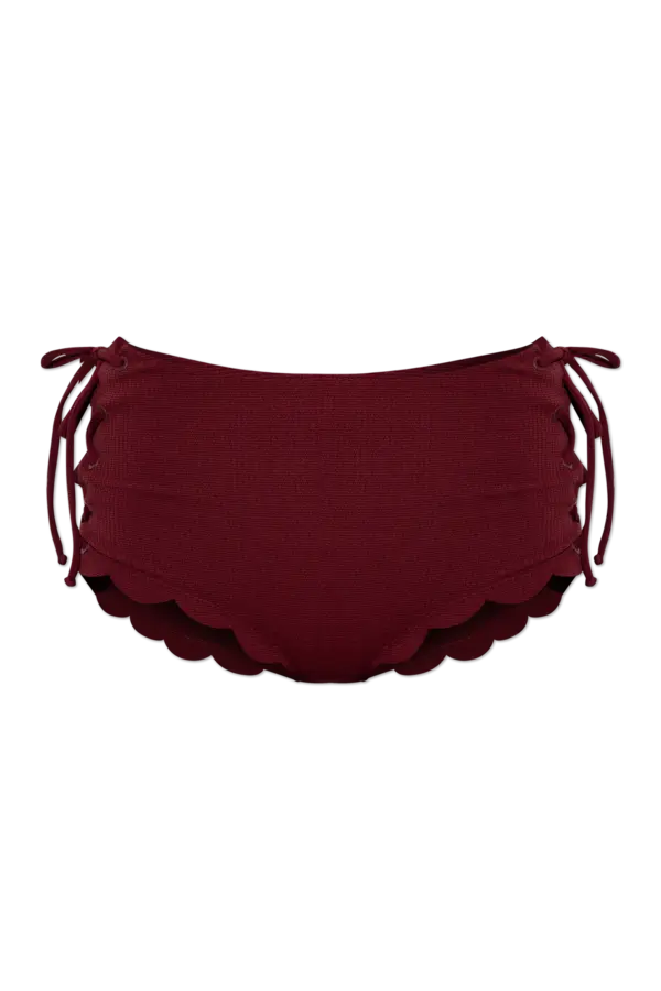 Marysia Bottom Of "palm Springs Tie Bottom" Swimsuit - Burgundy