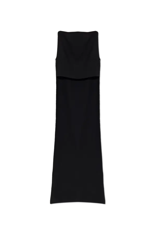 JIL SANDER Wool Top With Asymmetric Cut - Black