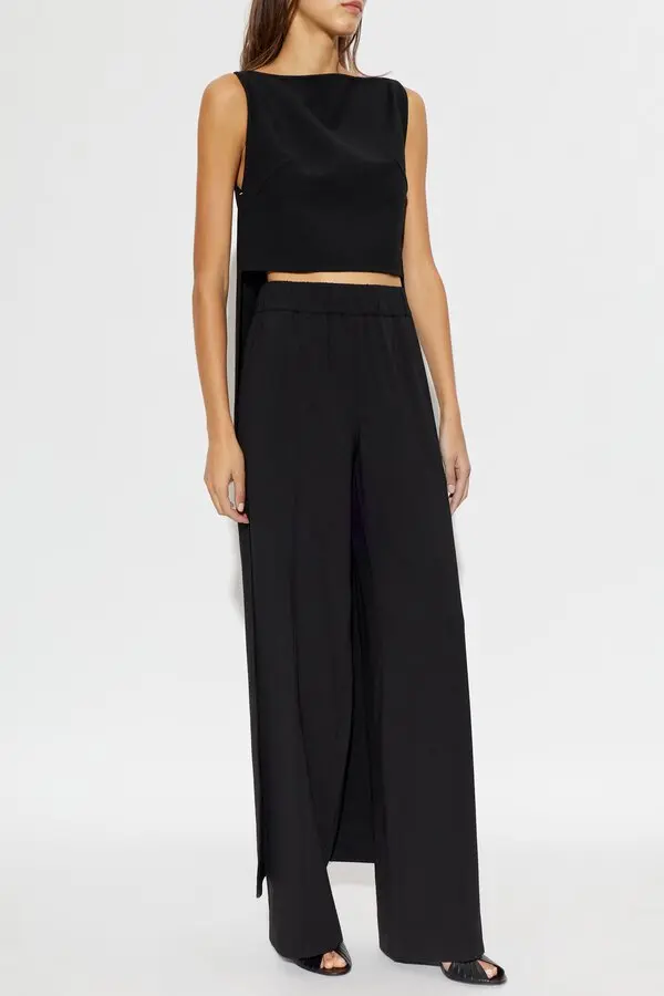 JIL SANDER Wool Top With Asymmetric Cut