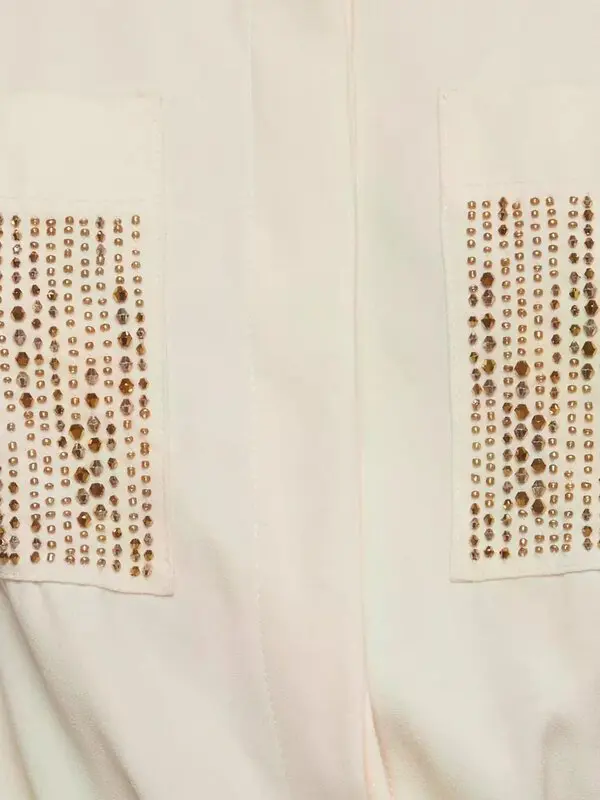 Elisabetta Franchi Embellished-pocket Crepe Jumpsuit